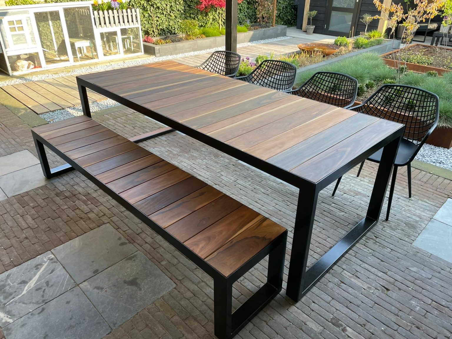 Tuintafel van Ipé horizontaal | Box One Design